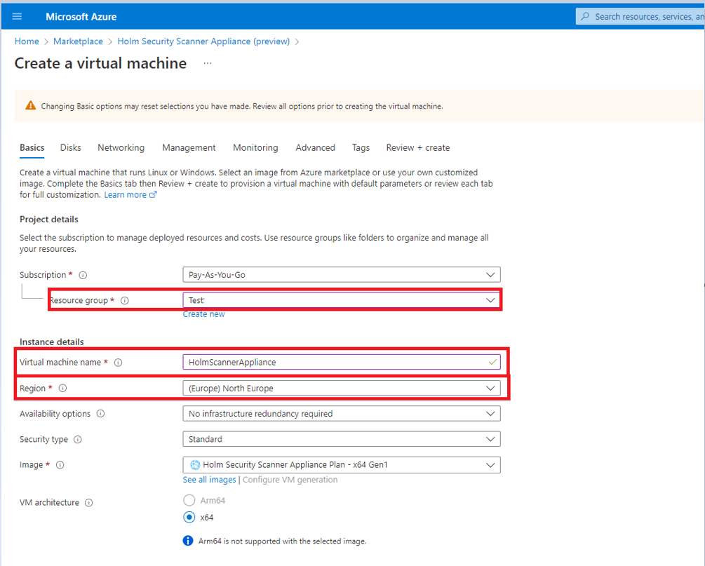How do I install a Scanner Appliance in Azure?